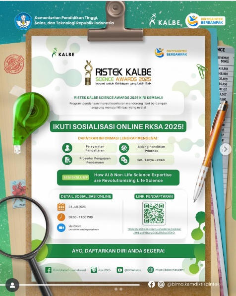 Ristek Kalbe Science Awards Tahun 2025