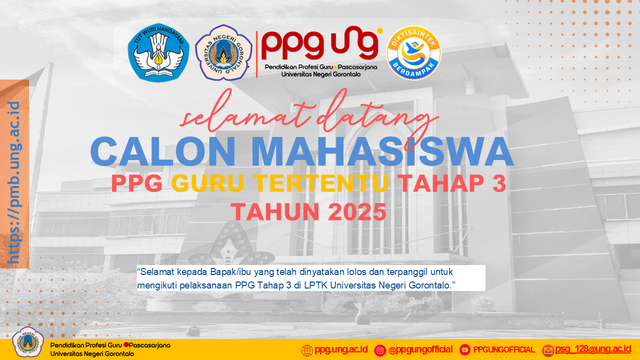 Lapor Diri Bagi Mahasiswa PPG Guru Tertentu Tahap 3 Tahun 2025