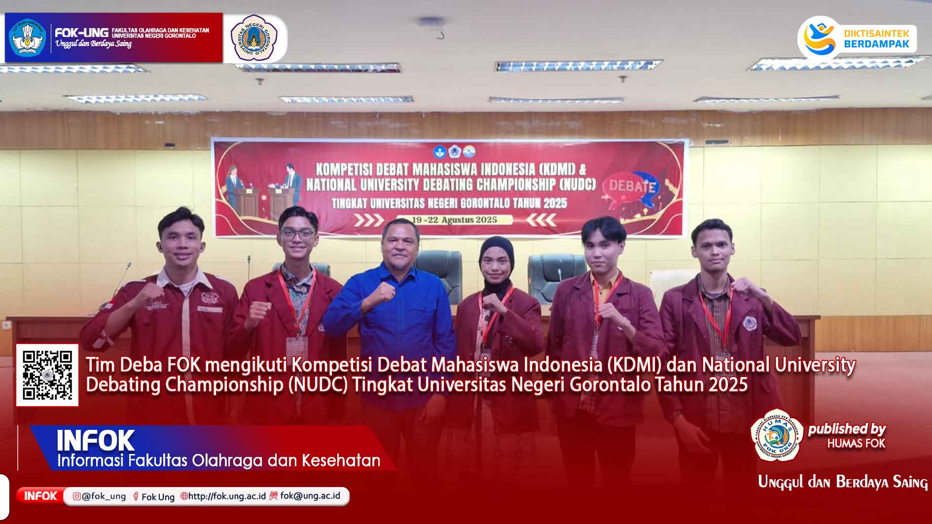 Tim Debat FOK Ikuti KDMI dan NUDC Tingkat Universitas Negeri Gorontalo 2025