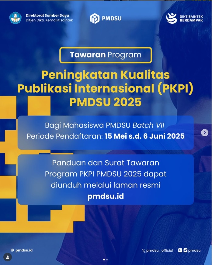 Pendaftaran Peningkatan Kualitas Publikasi Internasional (PKPI) PMDSU 2025