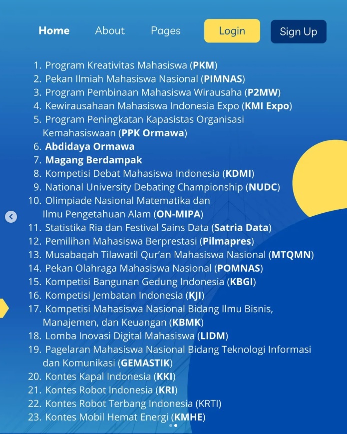 Informasi Program Kemahasiswaan Tahun 2025